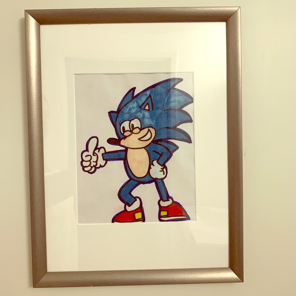 Other | Sonic Picture Frame Drawings Done By My Son | Poshmark